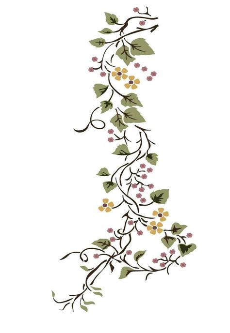 Colored Vines And Flower Pattern 27262354 Vector Art At Vecteezy