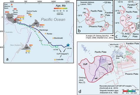 Present Day And Reconstructed Position Of The Ontong Java Nui Rifted
