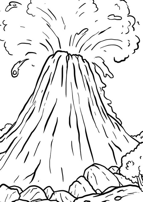 Ausmalbilder Vulkan Kreativer Malspaß Für Kinder