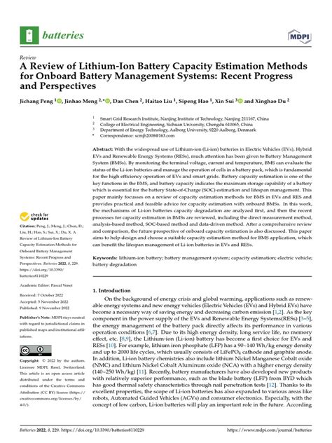 Battery Capacity Fade Estimator Pdf Lithium Ion Battery Electrical Engineering