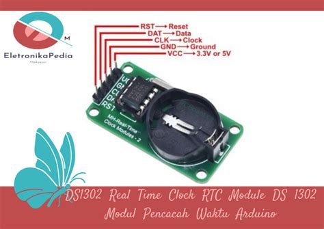 Jual Ds1302 Real Time Clock Rtc Module Ds 1302 Modul Pencacah Waktu