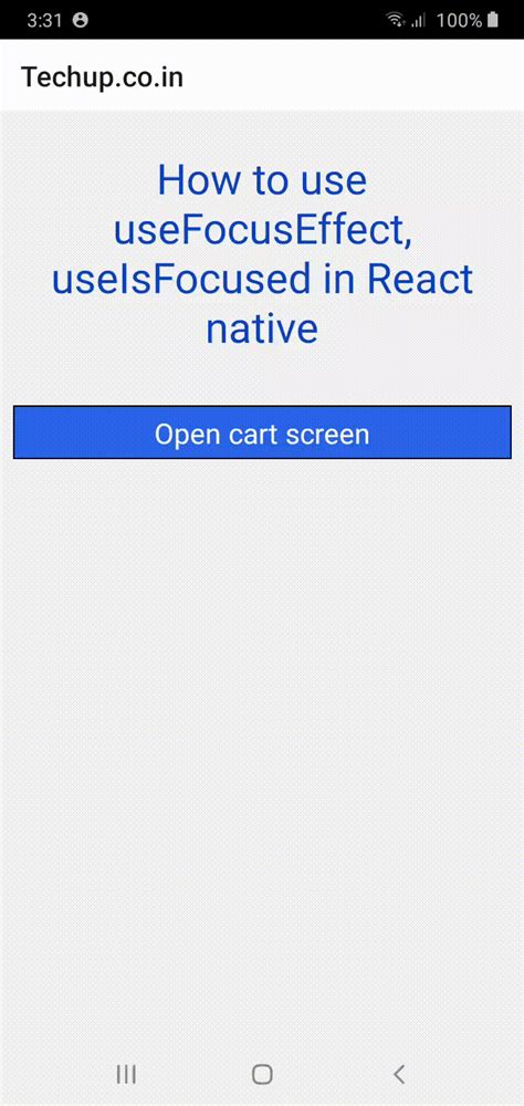 How To Use Usefocuseffect In React Navigation 5x Learn React Native