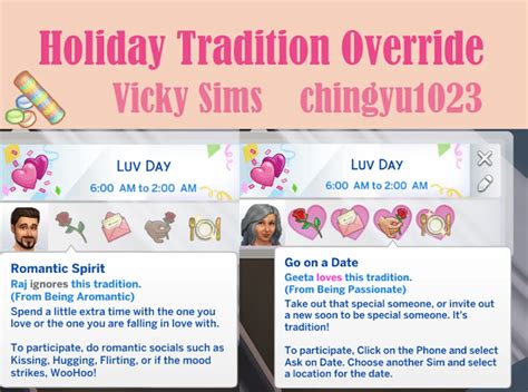 Holiday Tradition Override V2 Sims 4 Events And Traditions Mods