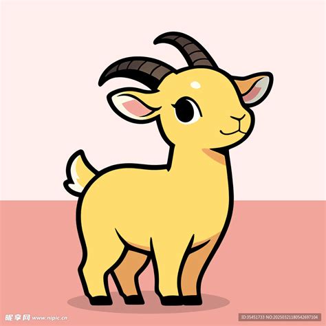 手绘卡通小山羊设计图海报设计广告设计设计图库昵图网