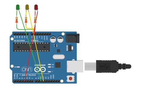 Circuit Design Arduino Un Semaforo Tinkercad