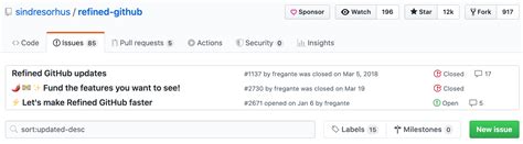 Re Style Pinned Issues · Issue 3179 · Refined Githubrefined Github