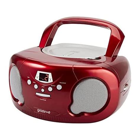 Groov E Original Boombox Portable Cd Player With Radio 35mm Aux Input