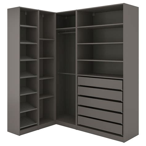 Pax Corner Wardrobe Dark Gray 161 188x236 Cm 631 4 737 8x931 8 Ikea Ca