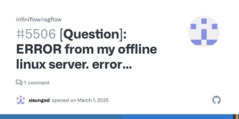 Question Error From My Offline Linux Server Error Response And