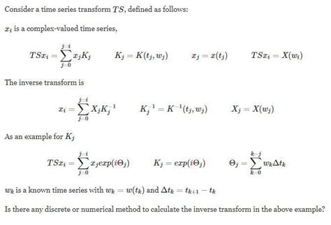 Solved Consider A Time Series Transform Ts Defined As
