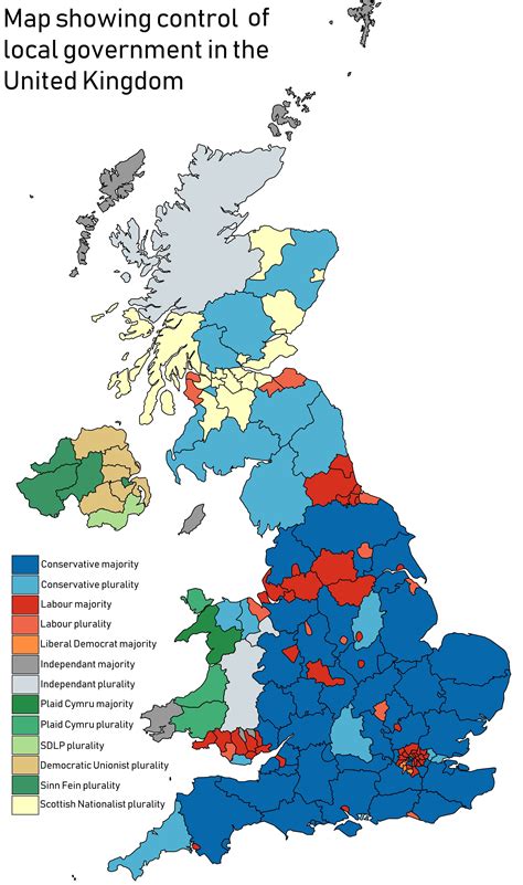 [map] Map Showing Control Of Local Government In The United Kingdom
