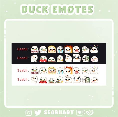 Duck Emote Pack For Twitch Discord And Youtube P2U Emotes Etsy