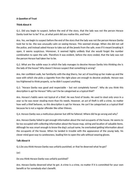 Fp 4 The Question Of Trust Qa Pdf Theft Crimes