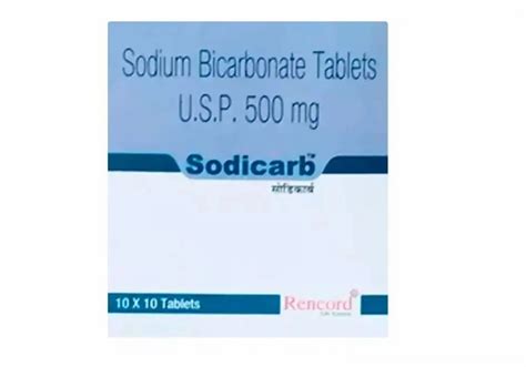 Sodium Bicarbonate Tablets Usp Strength 500 Mg At ₹ 40box In Nagpur