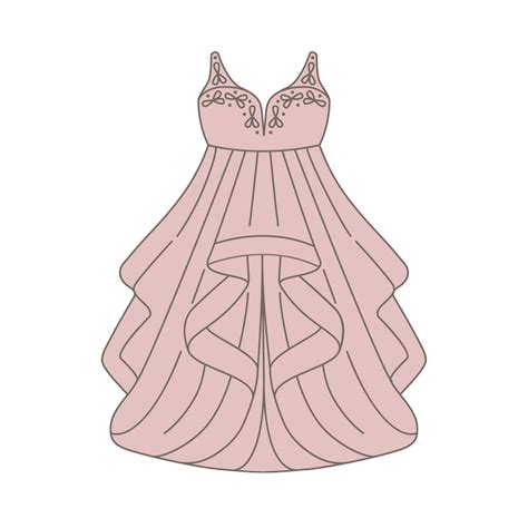 Vestido De Noiva Vestido Vetor Premium