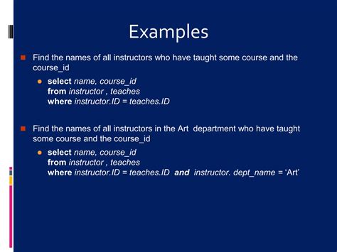 Data Base Management System Basic Structure Of Sql Queries Pptx