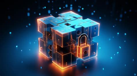 Premium Photo D Rendering Of A Padlock With A Binary Code