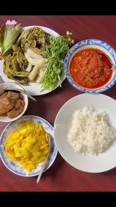 🍅🌶️ခရမ်းချဉ်သီးငပိချက်🍅ခံတက်ချဉ် တမာဖူး တို့စရာ🥗🥗🥗 Cooking Food