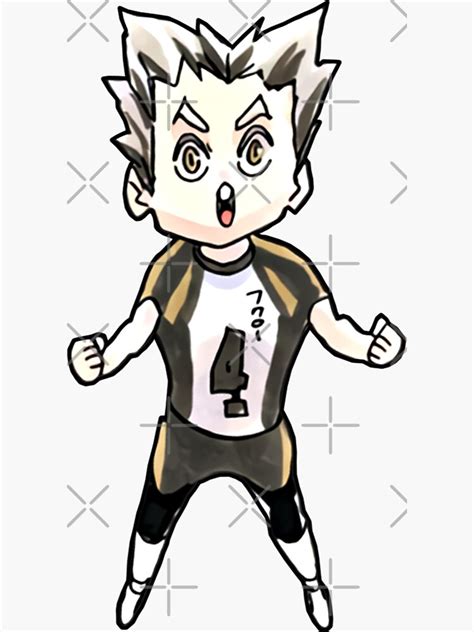 Chibi Bokuto Sticker For Sale By Uchihac Redbubble