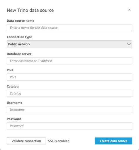 Using Trino With Amazon Quicksight Amazon Quicksight