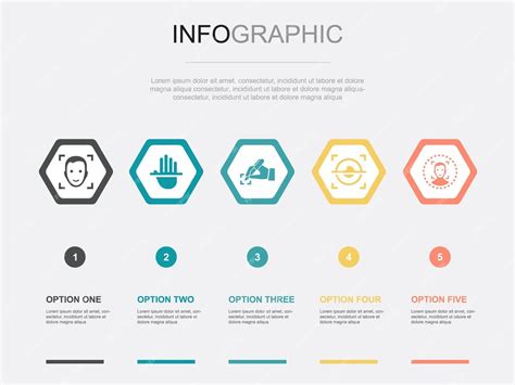 Premium Vector Biometrics Authentication Icons Infographic Design