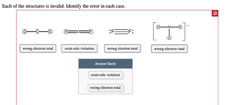 Solved Each Of The Structures Is Invalid Identify The Error