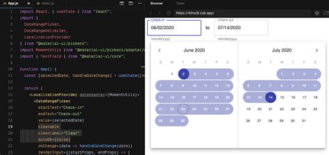 Clearable And Autook Does Not Work On Daterangepicker Issue Mui Material Ui