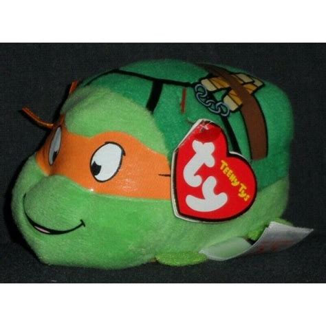 Ty Teeny Michelangelo Ninja Turtle Stackable Orange Mask Plush