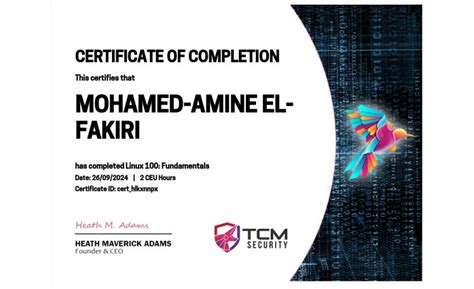 Certified Linuxfundamentals Programmingfundamentals Tcmsecurity Cybersecurity Techskills