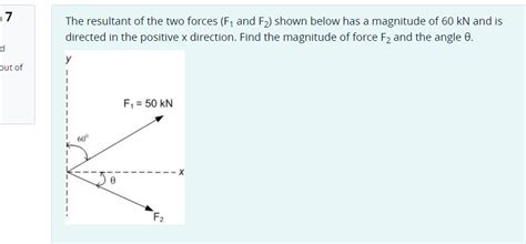 solved question 1 find the resultant r of the two forces