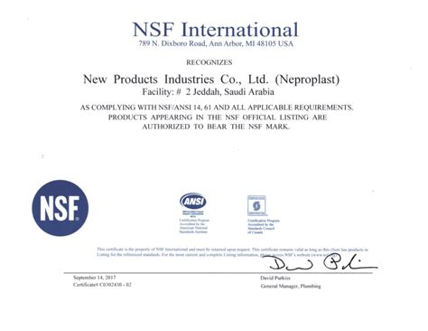 Certificates Neproplast
