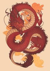 Dragon Chinois Rouge Dragon Naga