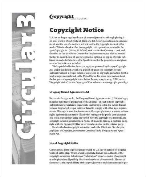 7 Copyright Notice Examples To Download
