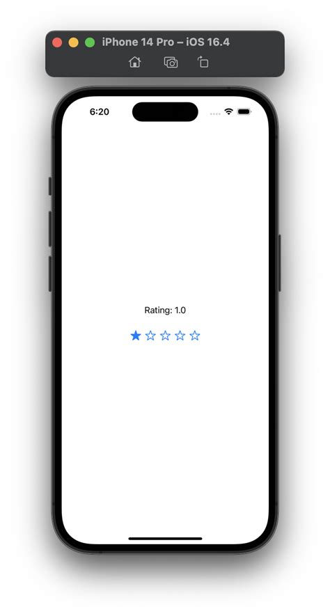 A Custom Swiftui View For Displaying And Selecting Ratings Using Star Icons