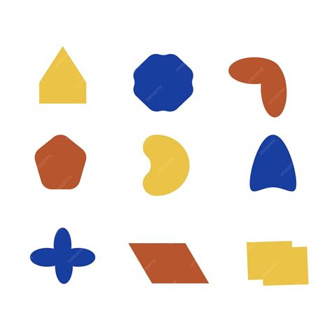 다양 한 반점 Blob 점 모양 벡터 흰색 배경에 고립의 집합 프리미엄 벡터