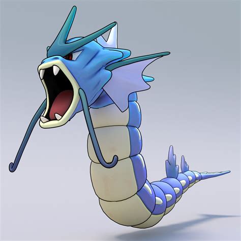 Pokémon Gyarados Modelo 3d 9 3ds Fbx Obj Max Free3d