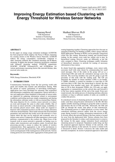 pdf improving energy estimation based clustering with energy