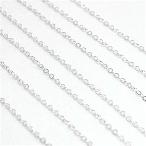 925 Sterling Silver Chain Bulk Flat Cable Chain Wholesale 10 30 50