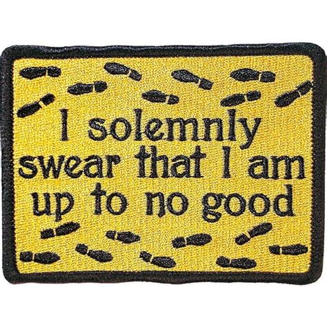 Harry Potter Solemnly Swear Full Color Iron On Patch