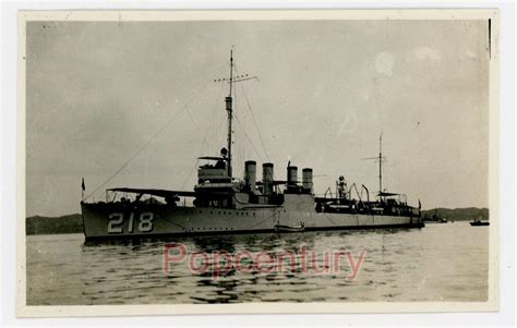Pre Ww2 Photograph China 1930s Chefoo Navy Ship Uss Parrot Dd 218
