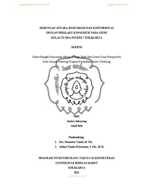 Hubungan Body Image Dan Konformitas Pdf