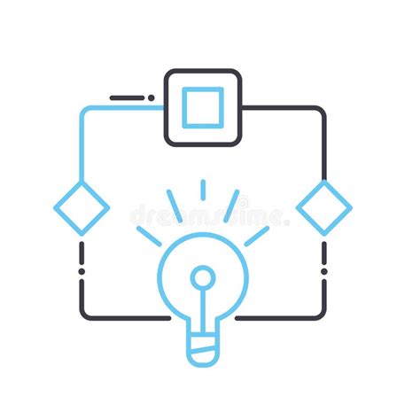 Creative Workflow Line Icon Outline Symbol Vector Illustration Concept Sign Stock Vector