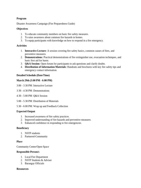 Disaster Awareness Campaign Pdf