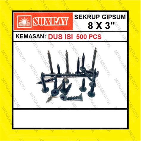 Jual Sekrup Kayu Sekrup Tapping Screw Fh 8 X 3 78 Mm 1 Dus Shopee Indonesia