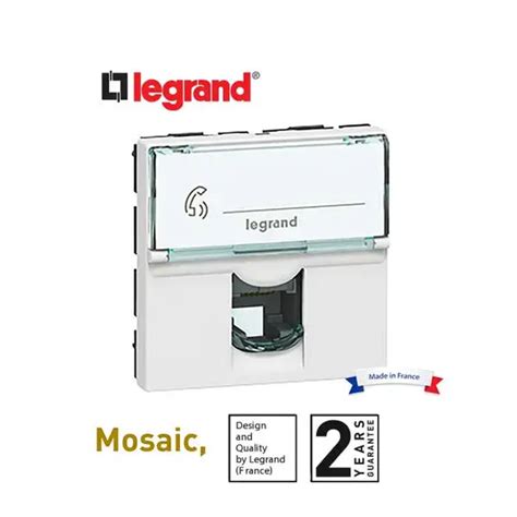 Legrand Rj 45 Socket Mosaic Lcsa² Cat 6 Utp 2 Modules