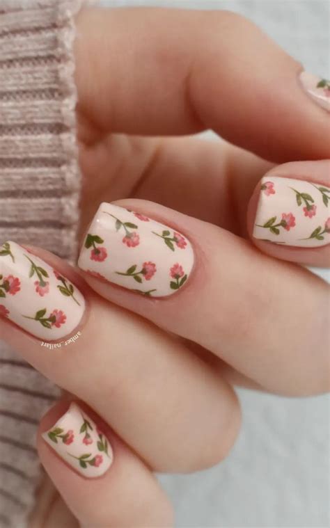 35 Flower Nail Designs To Brighten Your Day Floral Nail Designs