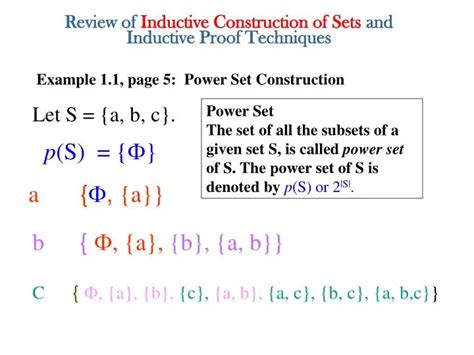 ppt review of inductive construction of sets and inductive proof