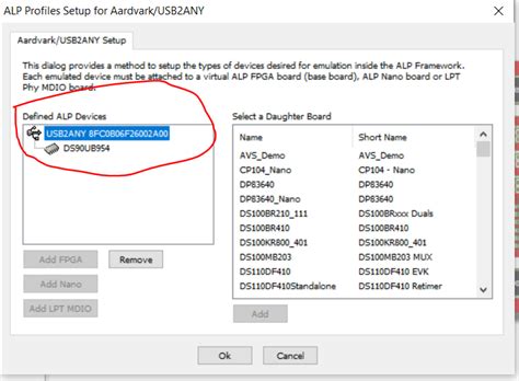 usb2any ti analog launchpad framework software does not recognize