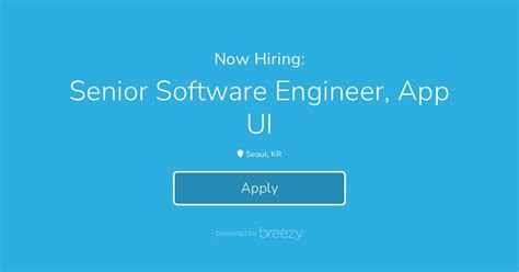 인재풀 Senior Software Engineer App Ui At Bear Robotics