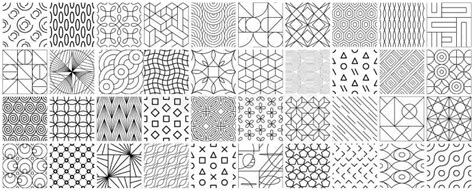 Set Of Geometric Seamless Patterns Stock Vector Illustration Of Pattern Texture 268863400